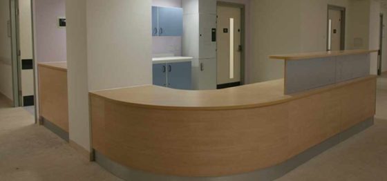 Nurse's station and healthcare furniture for Headley Court DMRC - David ...