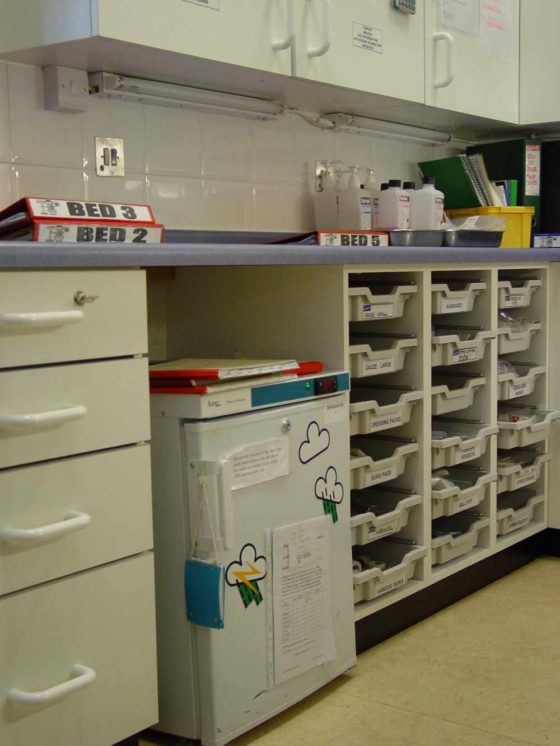 HTM 71 storage trays - David Bailey - Healthcare Furniture