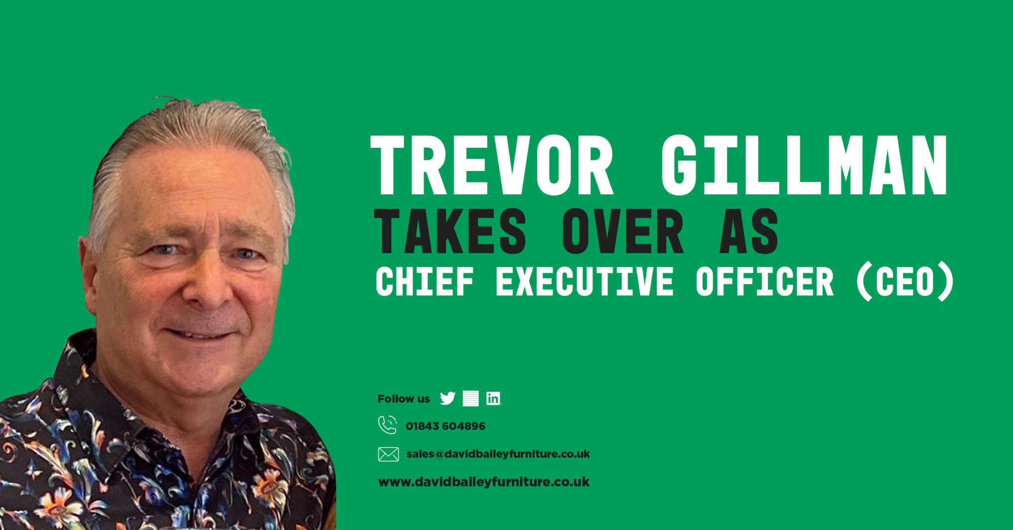The new David Bailey Furniture CEO, Trevor Gillman